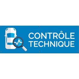 Banderole contrôle technique PVC - Autosignalétique