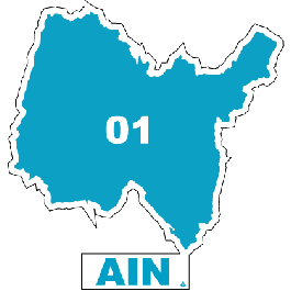 Autocollant 01 département de l'Ain - Autosignalétique