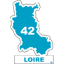 Autocollant 42 département de la Loire - Autosignalétique