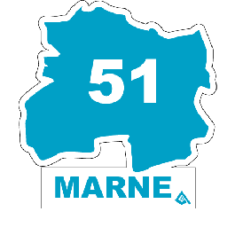 Autocollant 51 département de la Marne - Autosignalétique