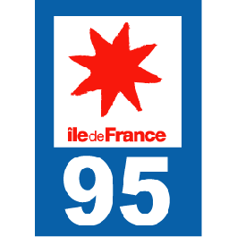 Autocollant plaque immatriculation Ile de France 95 Val d'Oise ...