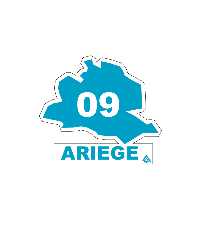 Autocollant 09 département de l'Ariège - Autosignalétique