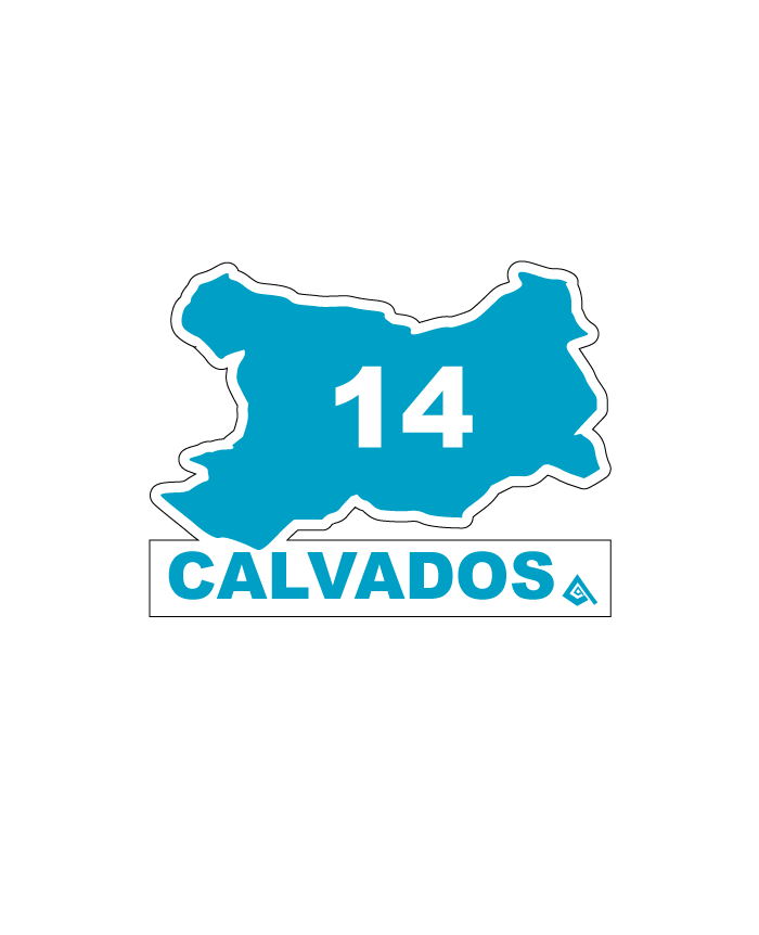 Autocollant 14 département du Calvados - Autosignalétique