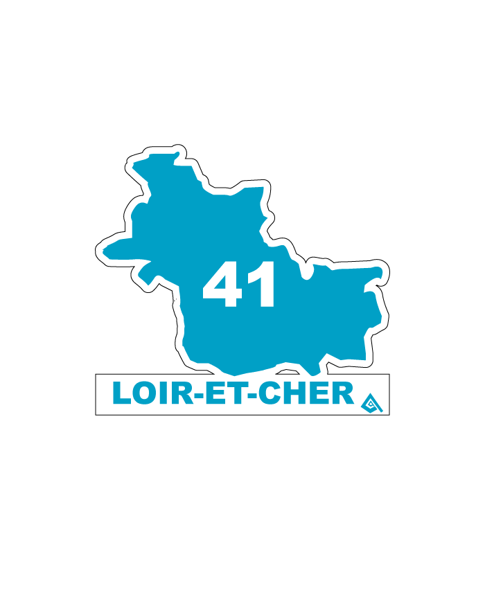 Autocollant 41 département du Loir-et-Cher - Autosignalétique
