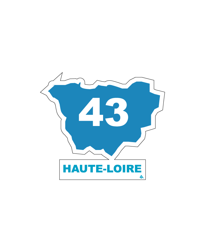 Autocollant 43 département de la Haute-Loire - Autosignalétique