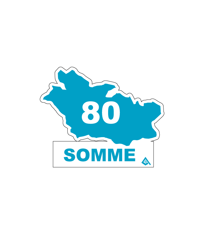 Autocollant 80 département de La Somme - Autosignalétique