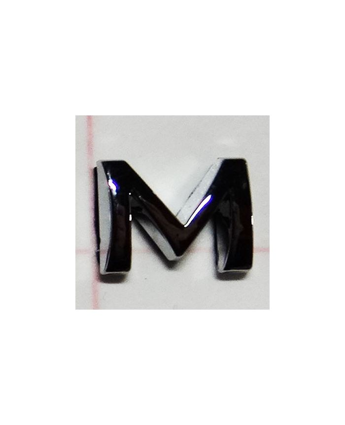 Lettre adhésive chromée M - lettrage adhésif chromé : Autosignalétique